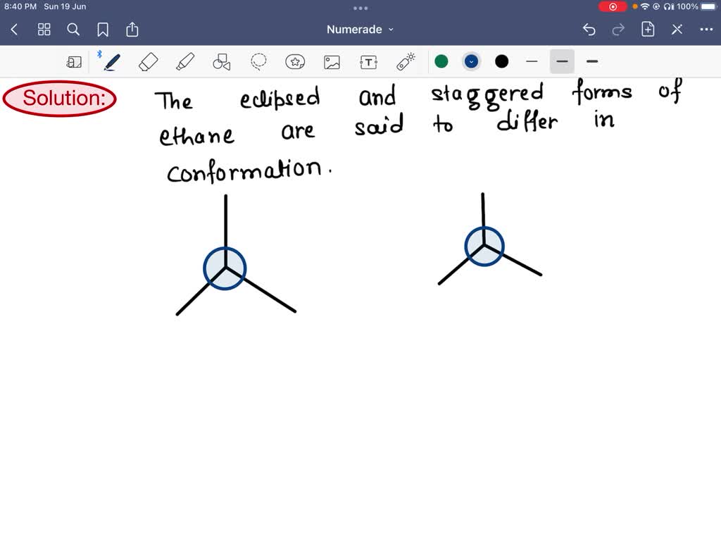 SOLVED: Question 4 The eclipsed and staggered forms of ethane are said to differ in constitution ...