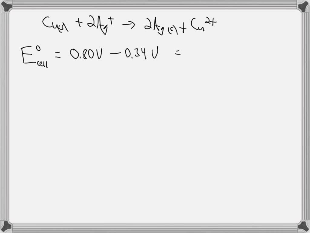 Solved Calculate The Ecell Value At 298 K For The Cell Based On The