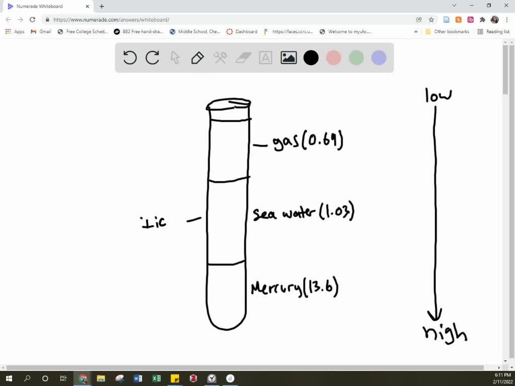 SOLVED: Given the densities of the following liquids and solids, label ...
