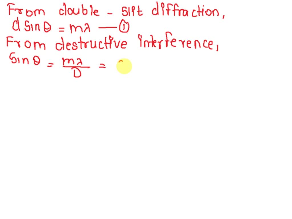 SOLVED: 38. monochromatic light of wavelength 589 nm incident on double ...