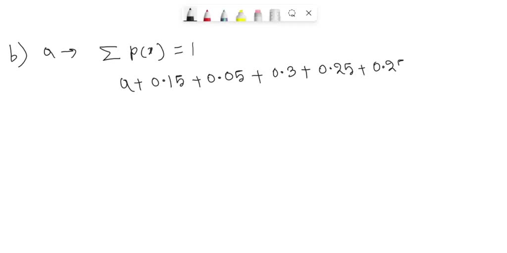 SOLVED: Q5. The probability distribution of a discrete random variable X is given in the ...