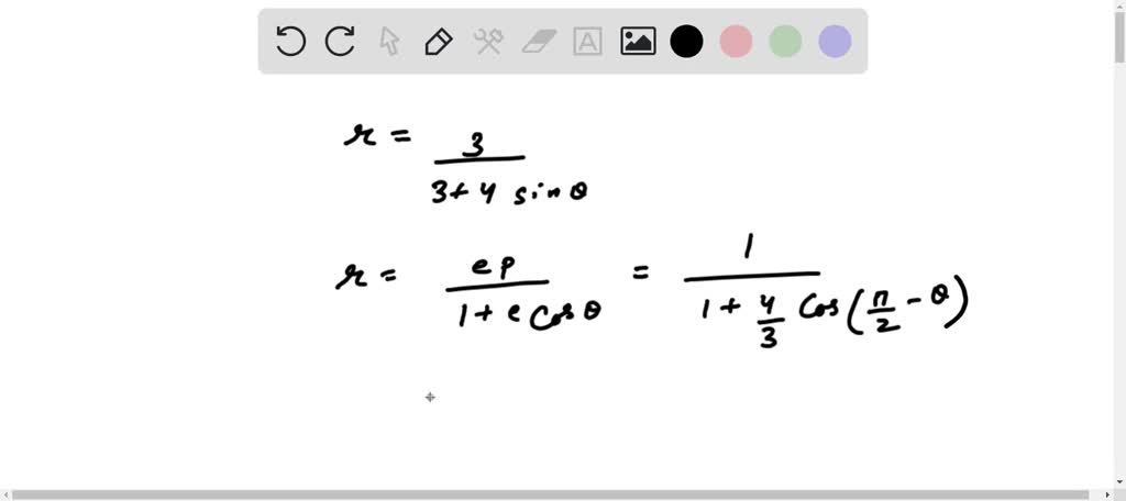 SOLVED: Find the eccentricity and use it to identify each conic as a ... SOLVED: Find the eccentricity and use it to identify each conic as a ...