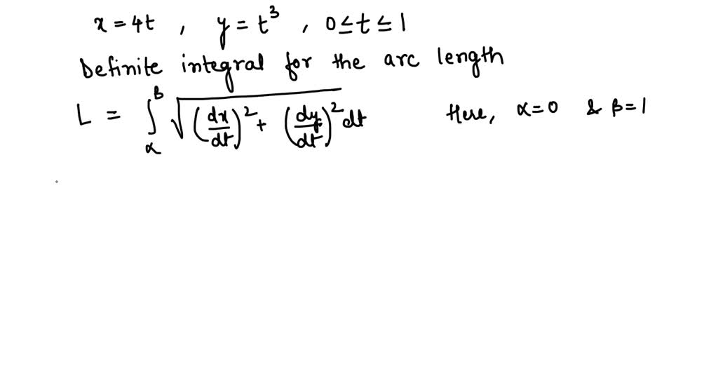 SOLVED: Find the integral that represents the arc length of the curve ...