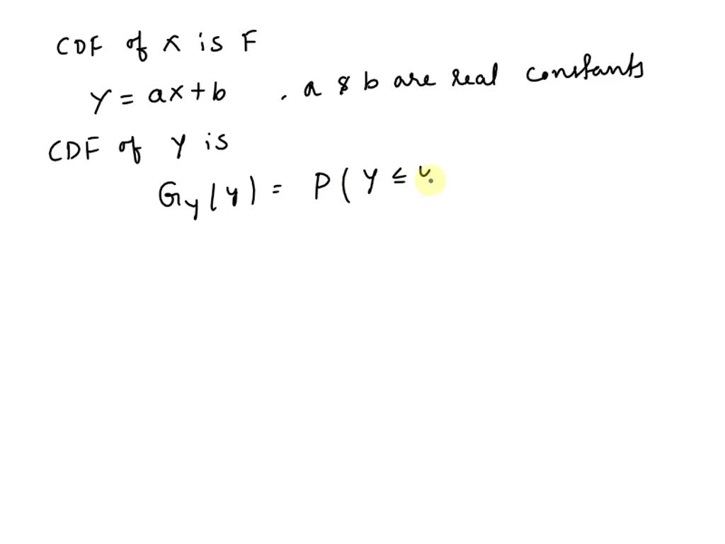 Solved A Random Variable X Has Distribution Function F What Is The Distribution Function Of Y 2445