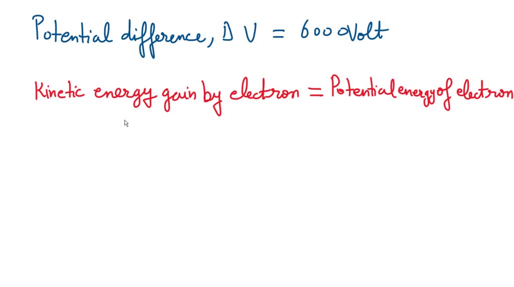 Solved An Electron Starts At Rest And Travels Through A Potential