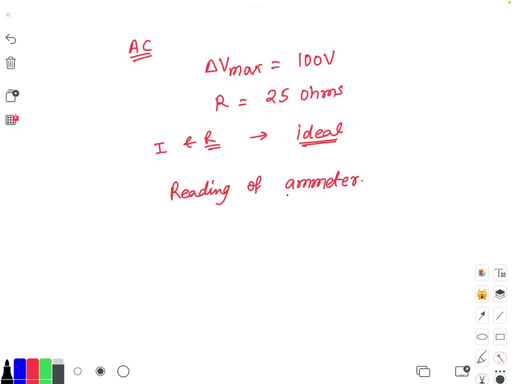 An AC power supply produces a maximum voltage Vmax of 100 V. This power ...
