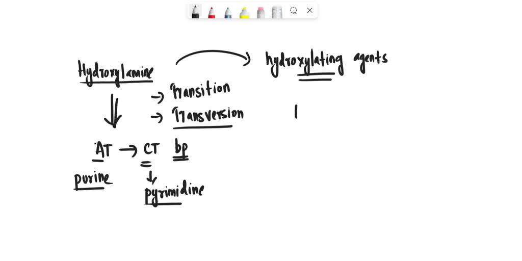 SOLVED: 9. Hydroxylamine (HA) is a mutagen that causes the replacement ...