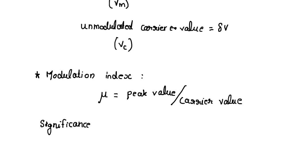 SOLVED: 'The modulated peak value of a signal is 10 V and the ...