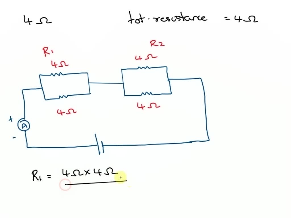 SOLVED: 'Four identical 40 resistors have been connected in such a way ...
