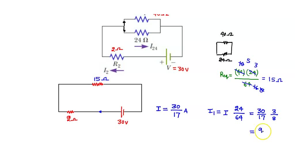 SOLVED: ADDITIONAL PROBLEMS Question 18.2a The figure shows circuit composed 40 @. batteries ...