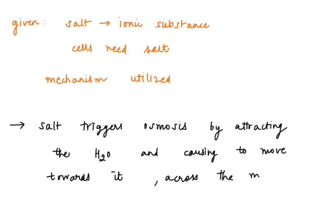 SOLVED: When both water and salt are present in a solution and teh cell ...