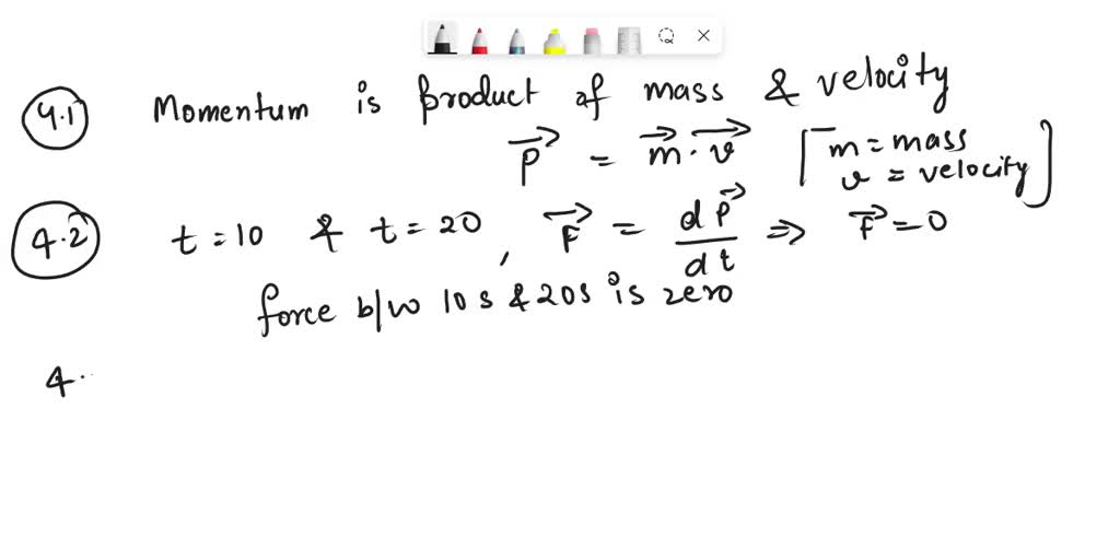 SOLVED: The momentum versus time graph of object A, originally moving ...