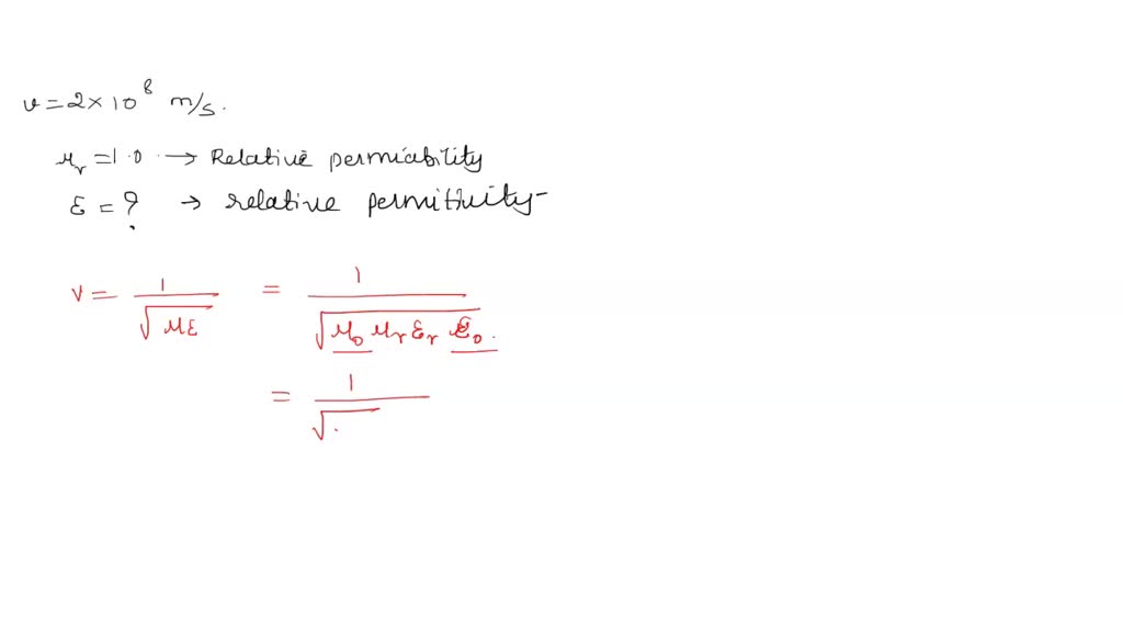 SOLVED: An electromagnetic wave with a frequency of 2,2 MHz and ...