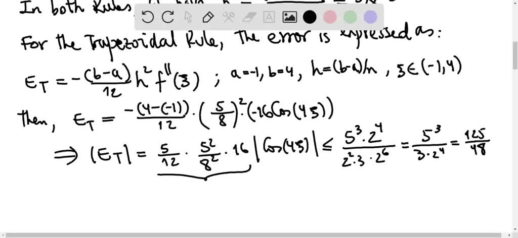 SOLVED: In estimating cos( 4x)dx using Trapezoidal and Simpson's rule ...