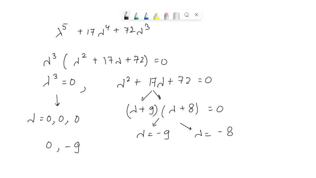 SOLVED: The characteristic polynomial of a 5 x 5 matrix is given below ...
