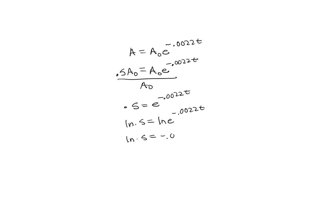 SOLVED: A radioactive substance decays according to the function A(t ...