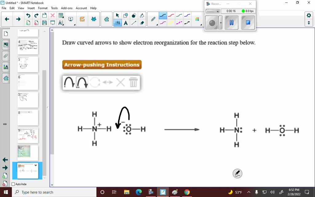 SOLVED: Write a mechanism for the reaction using curved arrows to show electron reorganization ...