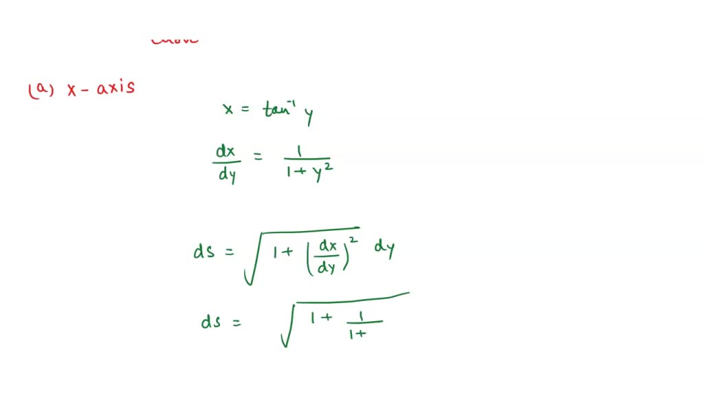 SOLVED: 'Set up two integrals for a. Finding the arc length of the ...