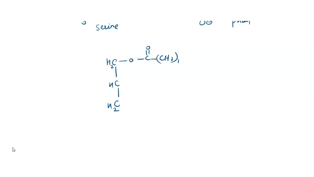 SOLVED: Draw the condensed structural formula for the cephalin that ...
