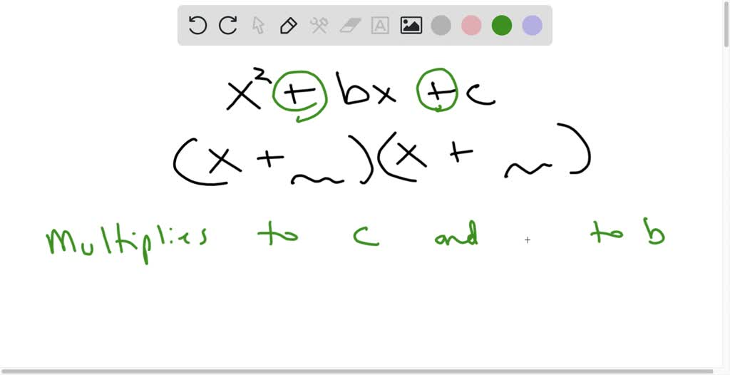 SOLVED: (a) Given a trinomial x^(2)+bx+c, if c is positive, then the signs in the binomial ...