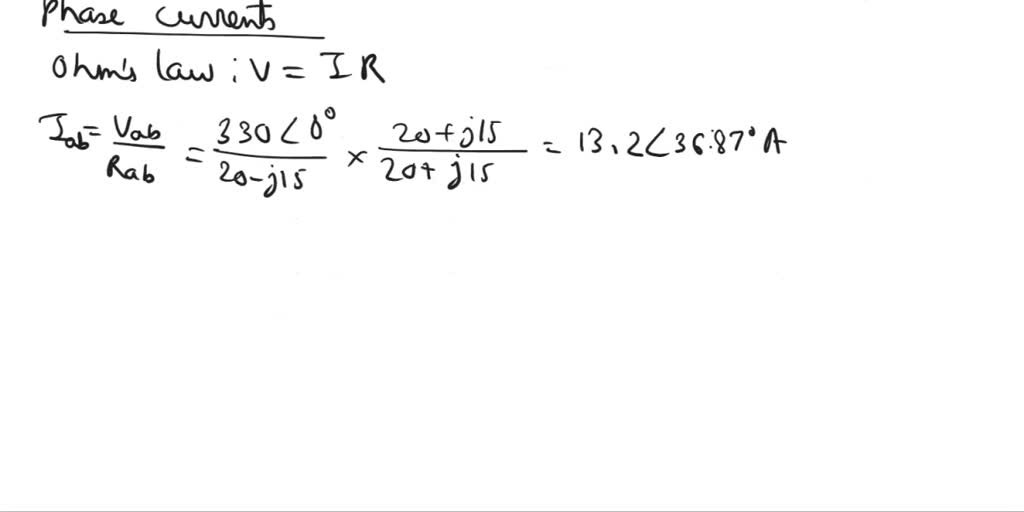 The currents in a load are: Iab = 10/0 A Ibc = 202-90 A Ica = 15290 A ...