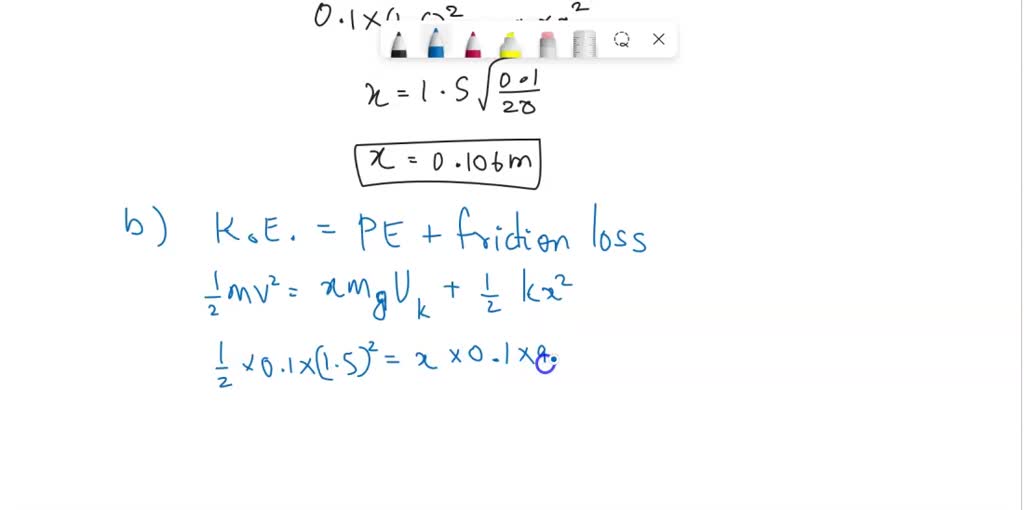 SOLVED: A) An air track glider of mass m 0.100 Kg is attached to the ...