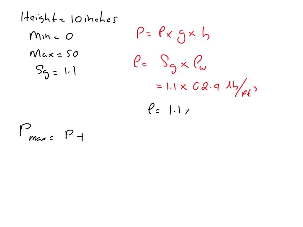 SOLVED: Calculate the span of a differential pressure transmitter that ...