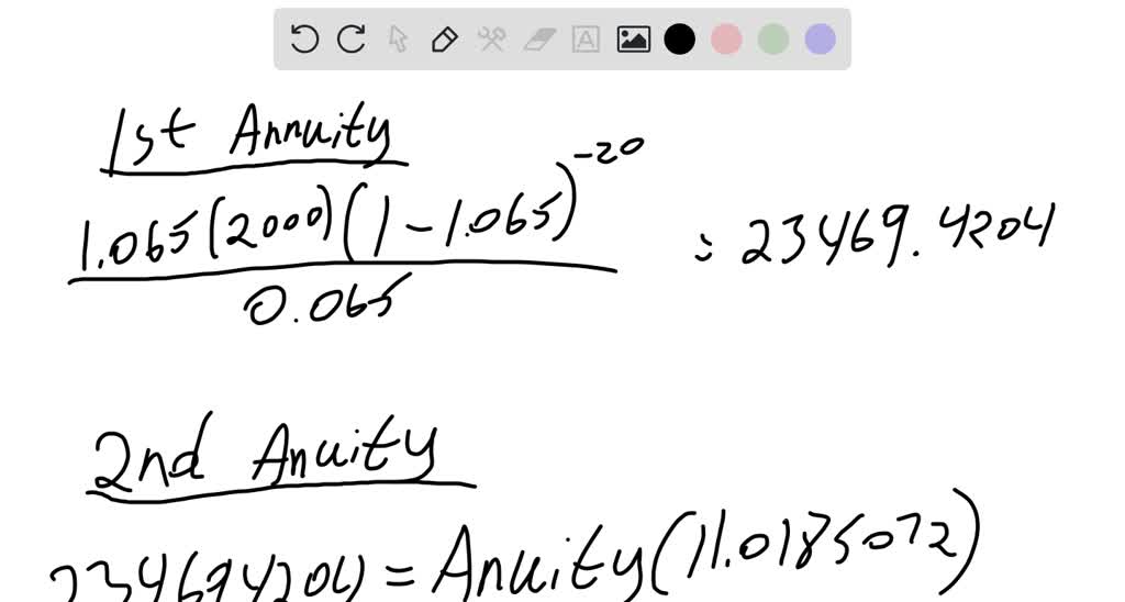 SOLVED: you are comparing two annuities with equal present values. the ...
