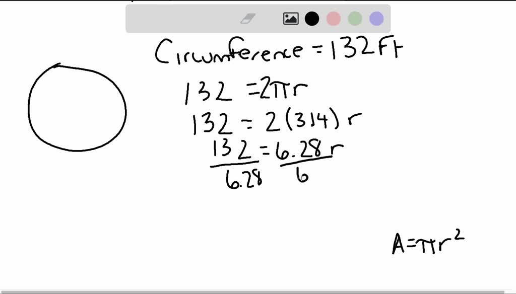 SOLVED: A circular fountain has a radius of 11 feet. Find the area in ...
