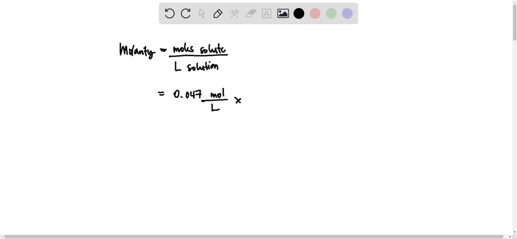 SOLVED: A student determined the average molarity of their sample of ...