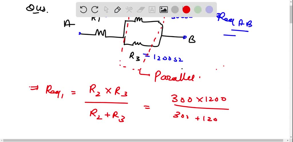 SOLVED: Refer to the diagram above and solve using the values provided. RI = 240 Î©, R2 = 300 Î ...