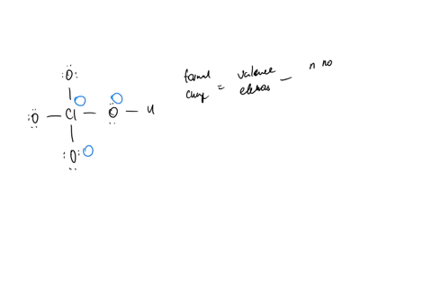 Below is a resonance structure for HClO4. Label the formal...