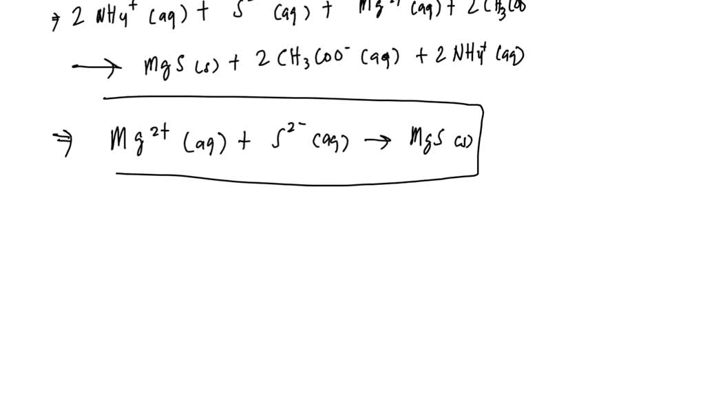 SOLVED: 1- Consider the reaction when aqueous solutions of ammonium ...
