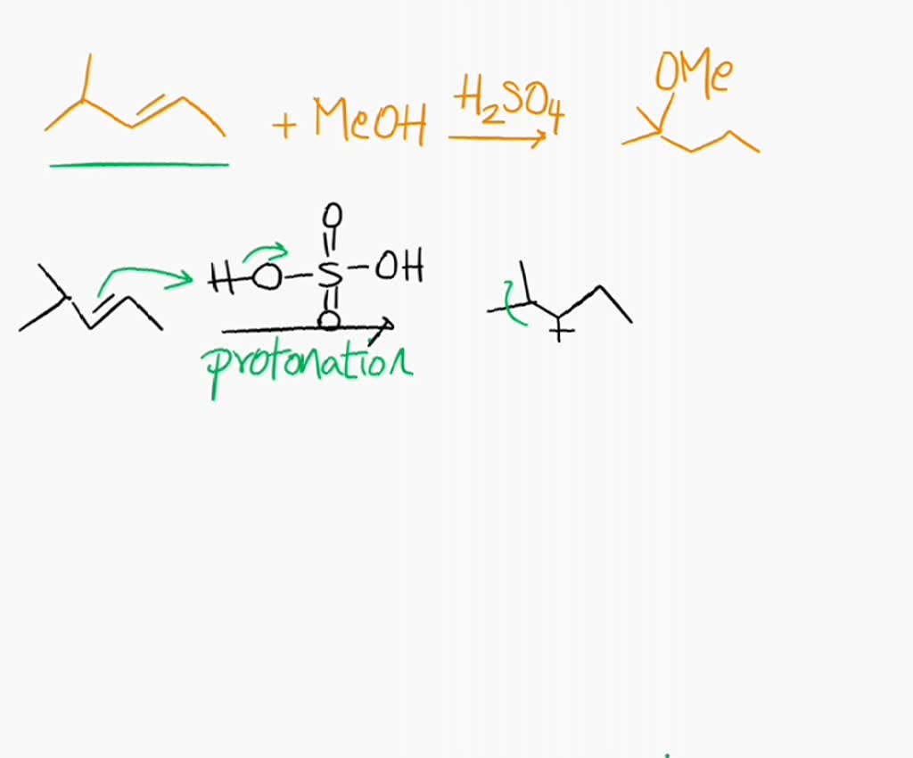SOLVED: OMe H2SO4 MeOH Draw curved arrows to show the movement of ...
