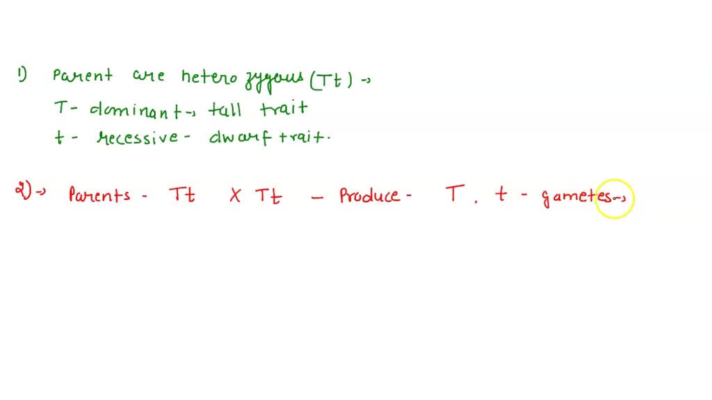 SOLVED: The Five (5) Steps Associated With Solving a Genetics Problem: If you take the time to ...
