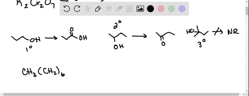 SOLVED: Draw the product formed when the alcohol is oxidized with ...