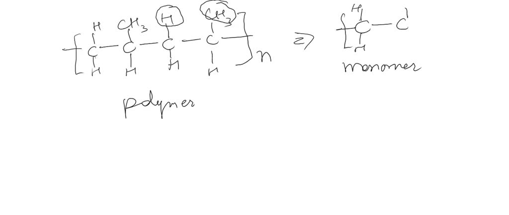 SOLVED: Draw the starting monomer for the following polymer. A ...