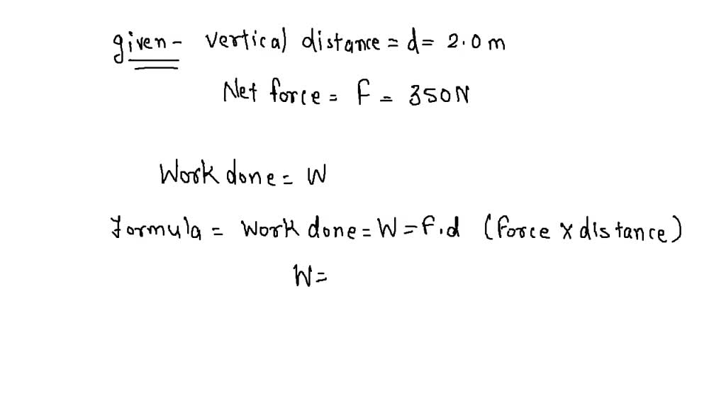 SOLVED: A weightlifter lifts a set of weights a vertical distance of 2. ...