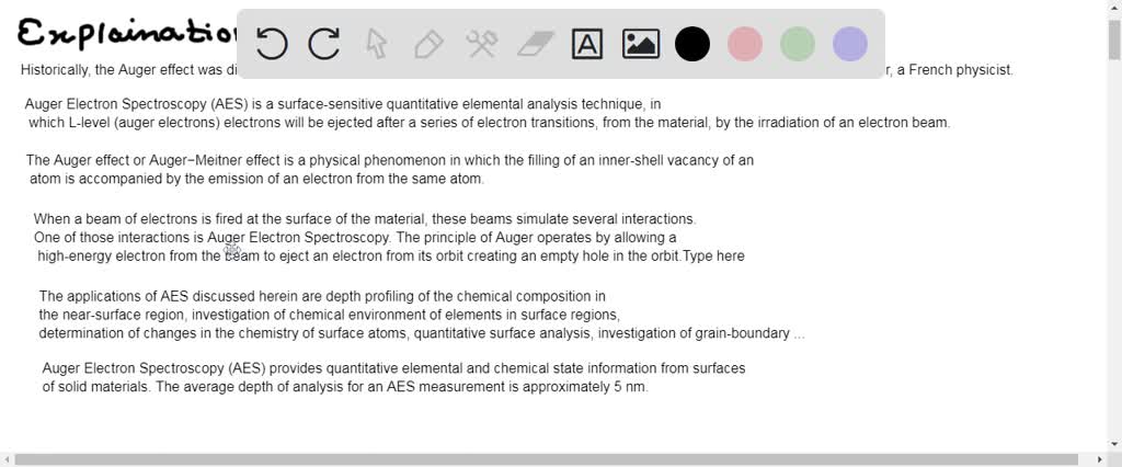 SOLVED: Auger electron spectroscopy (AES) History Introduction Auger ...