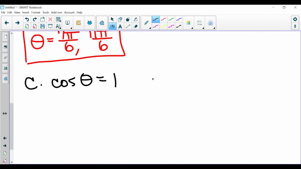 SOLVED: Find all angles in given interval (express answer in radian measure) A. Tan(theta) = 1, 0