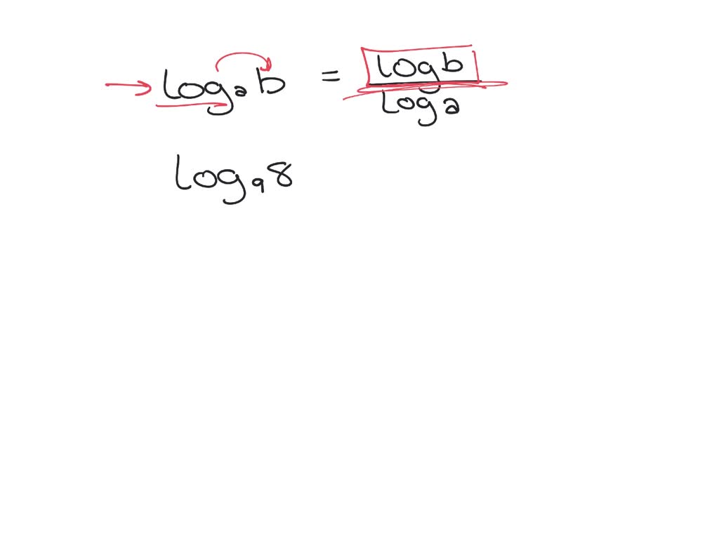 SOLVED: Use the change of base formula to compute log9 8 Round your ...