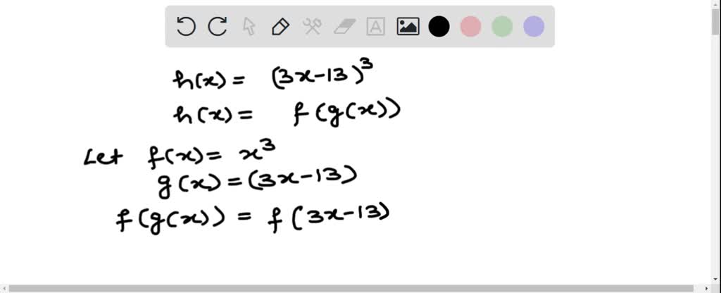 SOLVED: Given the function h(x) below, select the answer choice that ...