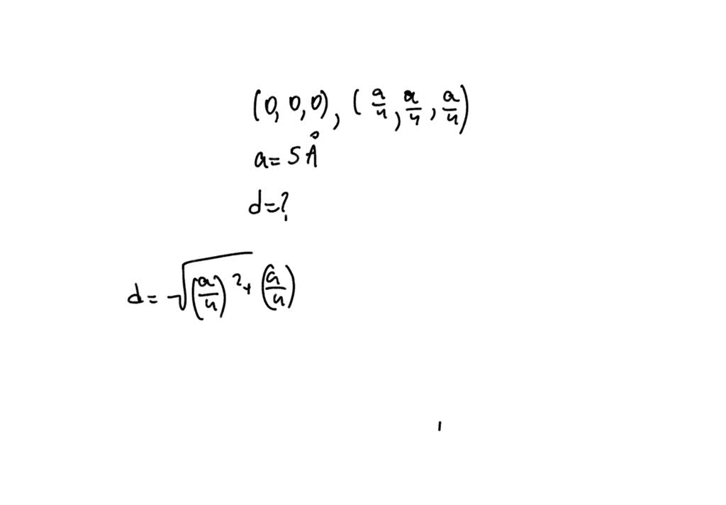 SOLVED: calculate the distance between two atoms of a basis of the ...