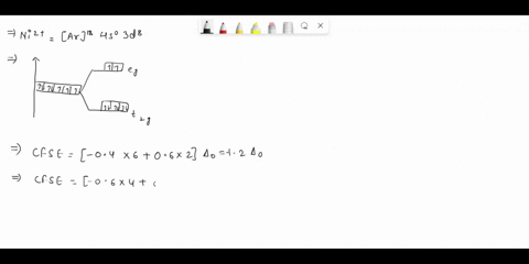 Calculate the crystal field stabilization energy for a d8...