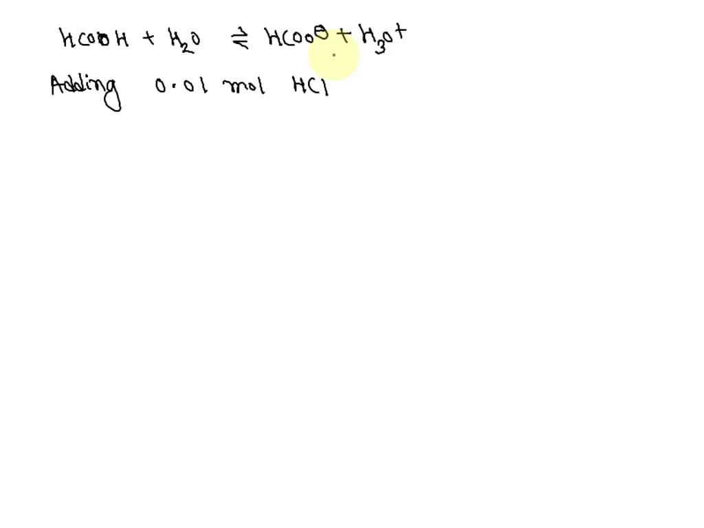 SOLVED: Consider a buffer solution of formic acid (HCOOH) and sodium formate (HCOONa) where ...