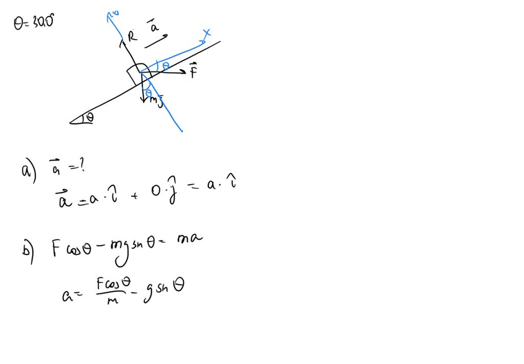 In the figure below, a crate of mass m = 100 kg is pushed at a constant ...