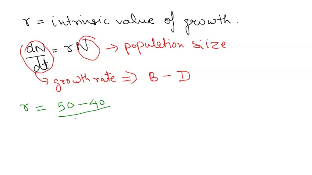 SOLVED: calculating rmax in Squirrel Population population of 400 ...