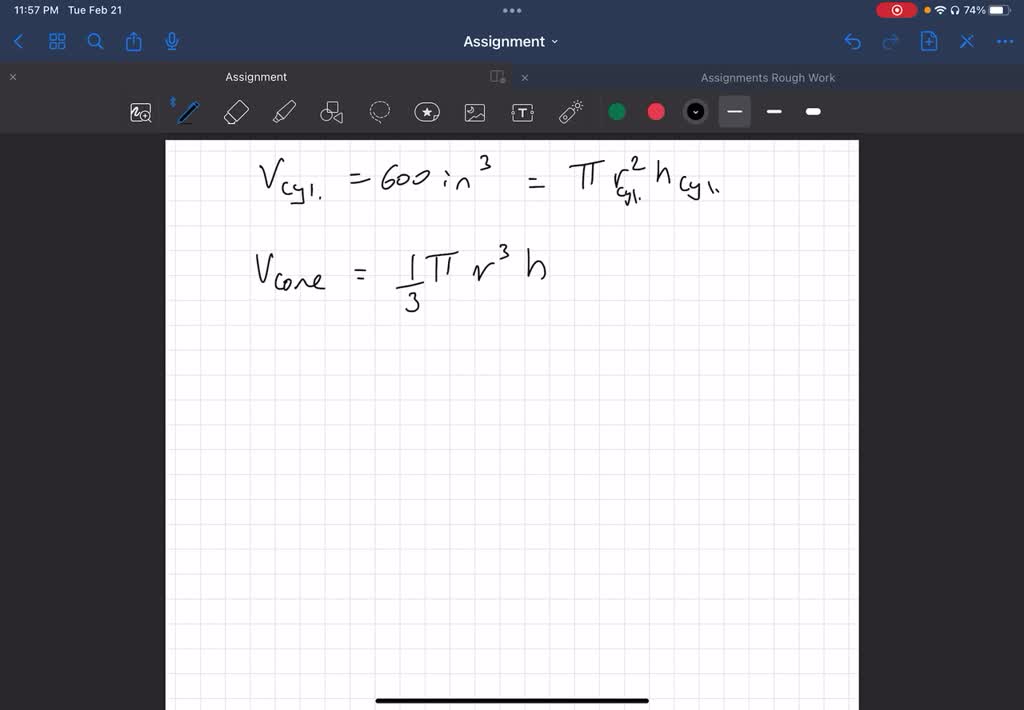 SOLVED: A cylinder has a volume of 600 inches cubed. Find the volume of ...