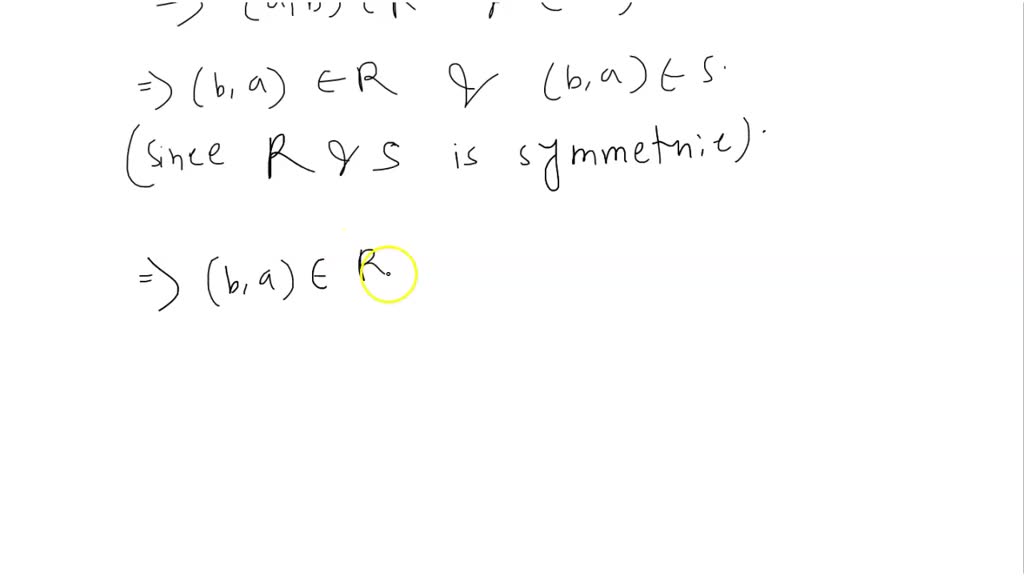 SOLVED: 1) Consider R a relation on set S. Then, there exists at least one equivalence relation ...