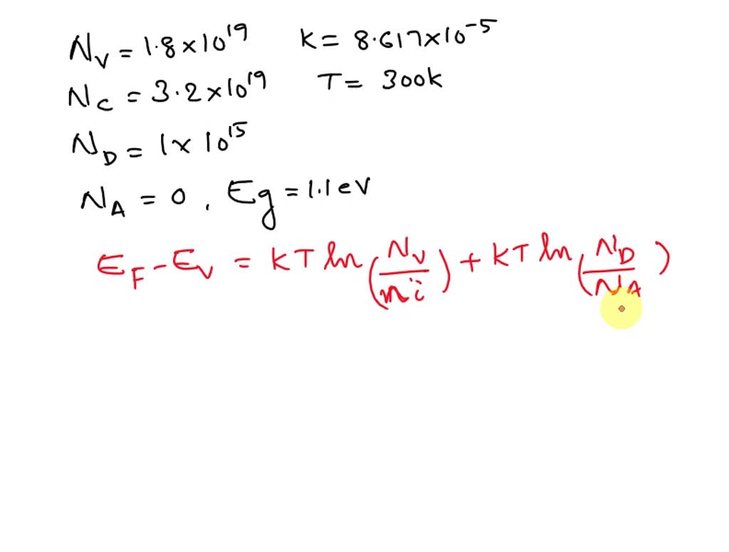 Solved Texts A Calculate The Volume Concentration Of Free Holes In A